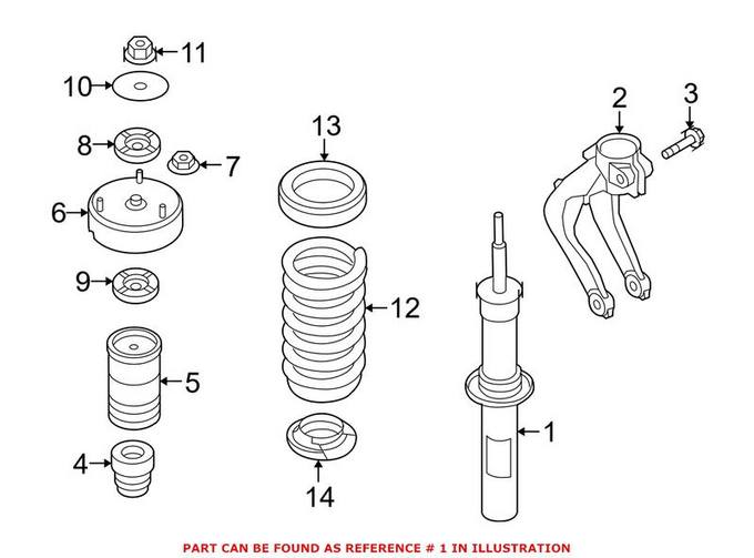 BMW Suspension Strut – Front 31316792929 Genuine BMW 31316792929