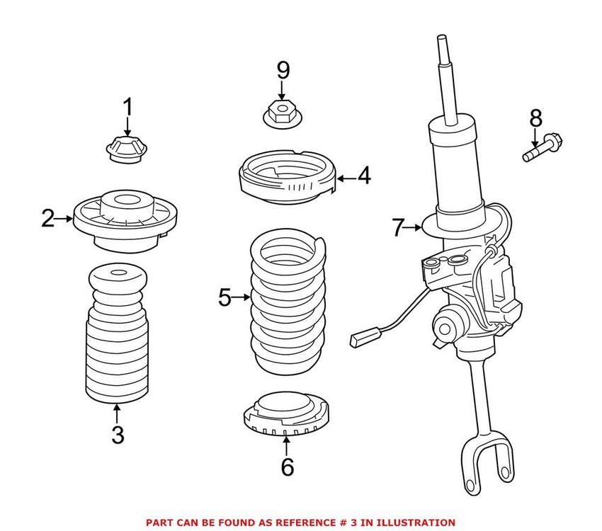 BMW Suspension Strut Bellows – Front 31336776142 Genuine BMW 31336776142