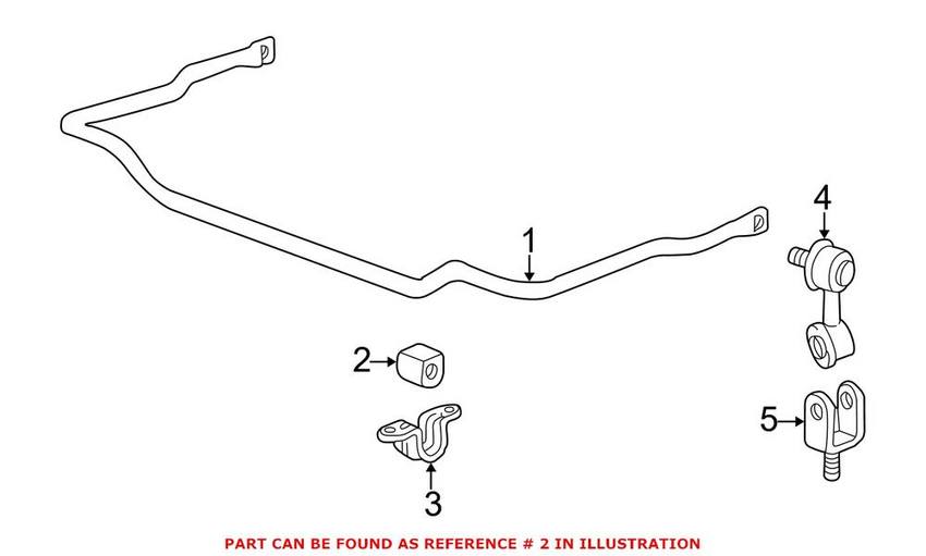 BMW Suspension Stabilizer Bar Bushing – Front 31351090300 Genuine BMW ...