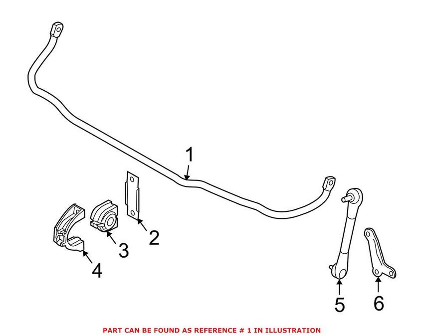 Sway Bar – Front (24.6mm) Genuine BMW 31356760982