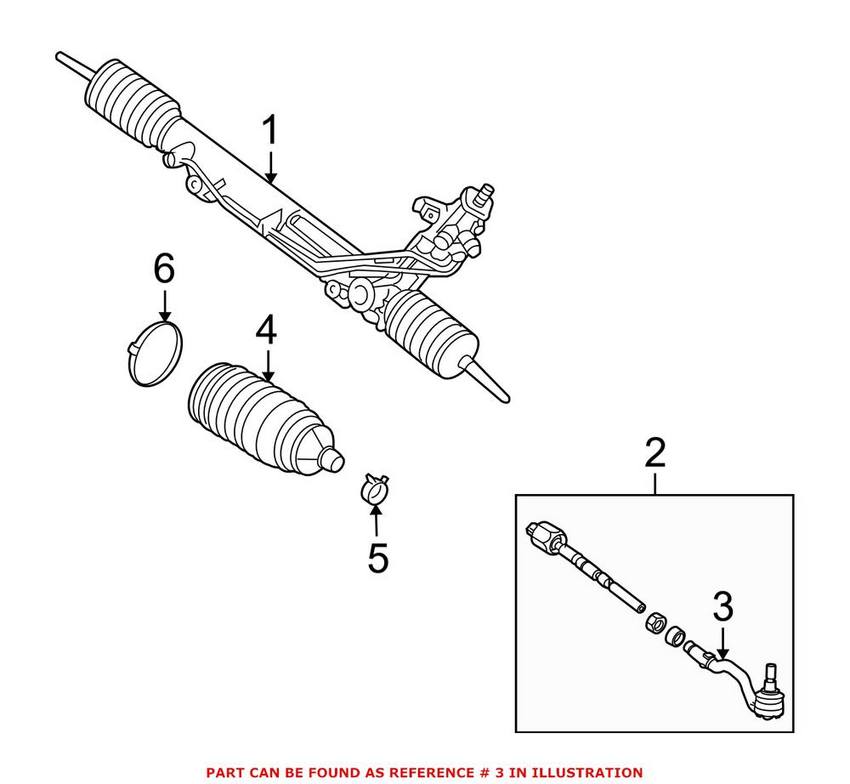 BMW Steering Tie Rod End Genuine BMW 32106793497
