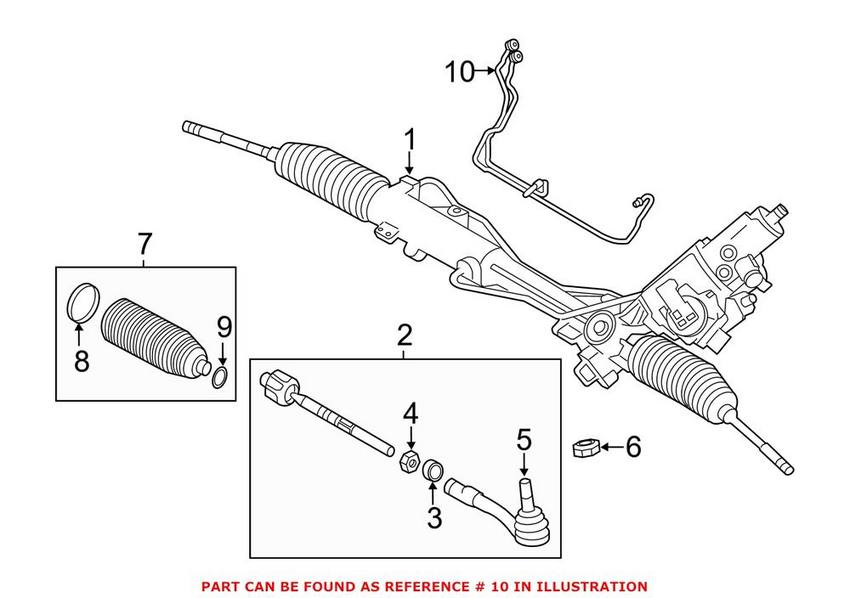 Power Steering Line – Front Genuine BMW 32106795227