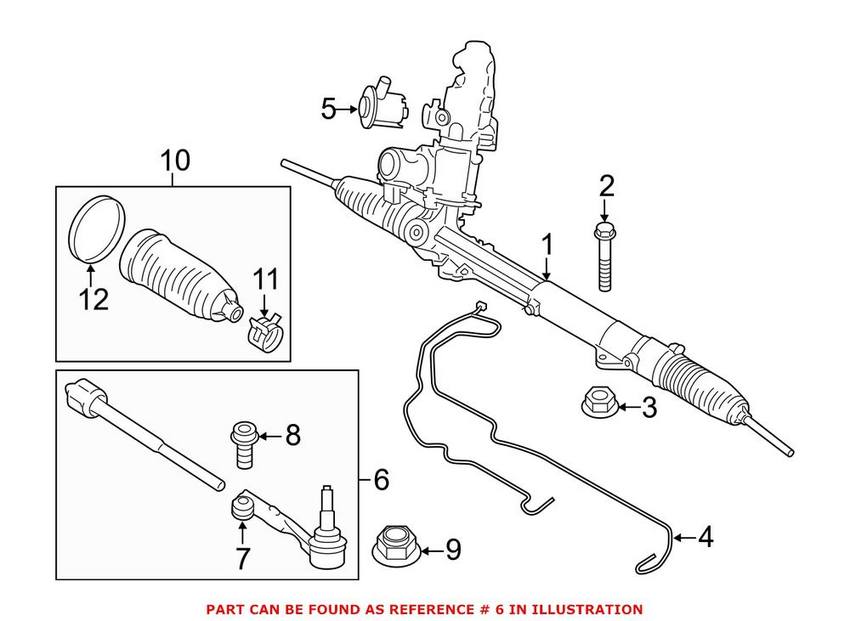 BMW Steering Tie Rod Assembly – Passenger Right 32106863859 Genuine BMW ...