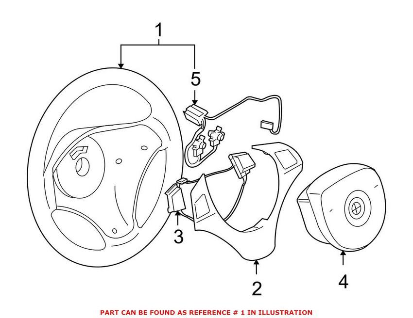 BMW Steering Wheel (M Sport) (Black) (Leather) 32302283733 Genuine BMW ...