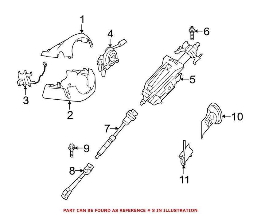 BMW Steering Shaft – Lower 32306774110 Genuine BMW 32306774110