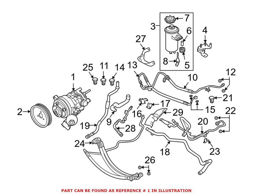 BMW Power Steering Pump (New) 32416767243 Genuine BMW 32416767243