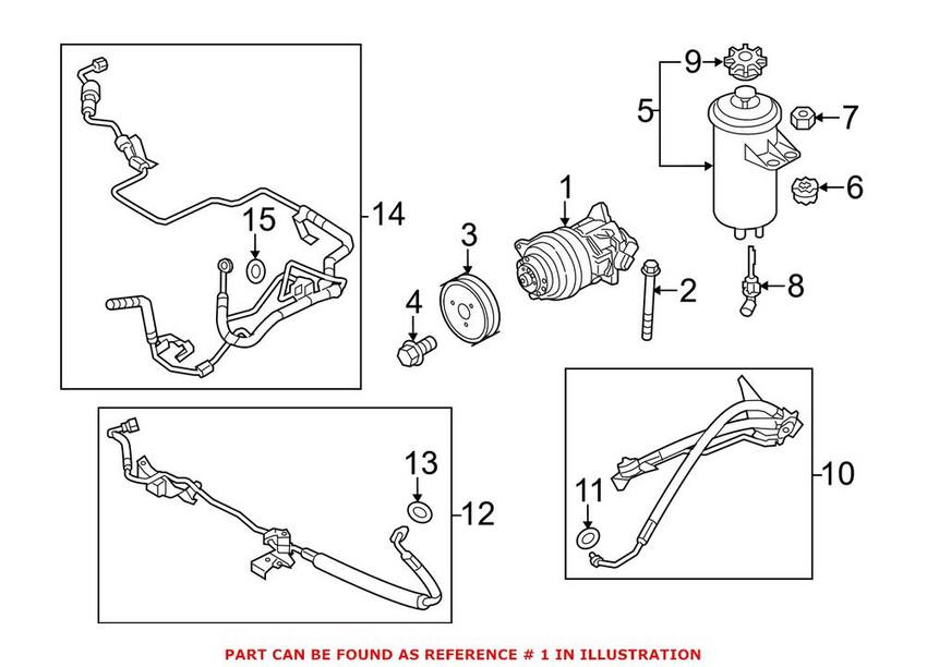 BMW Power Steering Pump Genuine BMW 32416788958