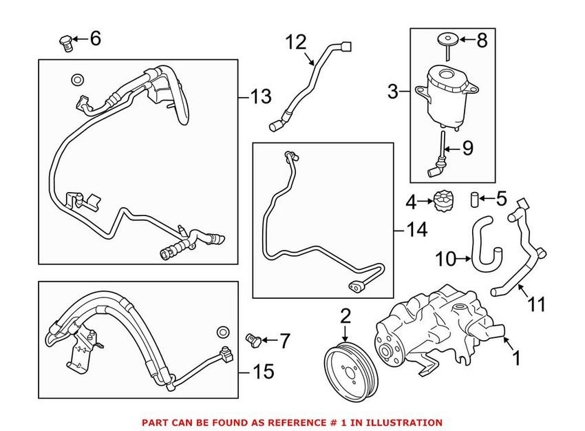 BMW Power Steering Pump – Front 32416796493 Genuine BMW 32416796493