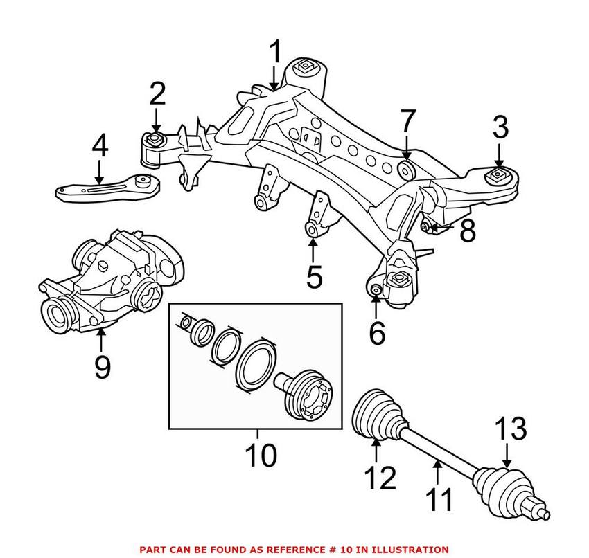 BMW Axle Shaft – Rear 33131428124 Genuine BMW 33131428124