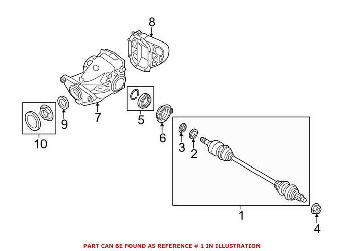 BMW CV Axle Assembly – Rear 33208609839 Genuine BMW 33208609839
