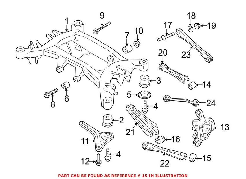 Suspension Control Arm Bushing – Rear Genuine BMW 33306786980