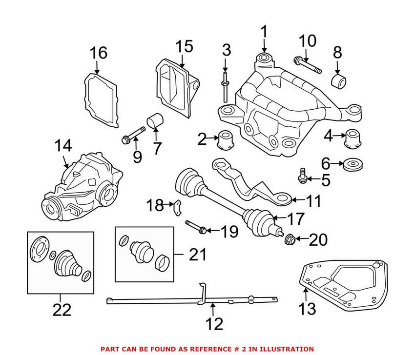 Subframe Bushing – Rear Driver Side Forward Genuine BMW 33316770815