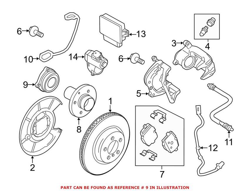 BMW Wheel Bearing Genuine BMW 33406850159