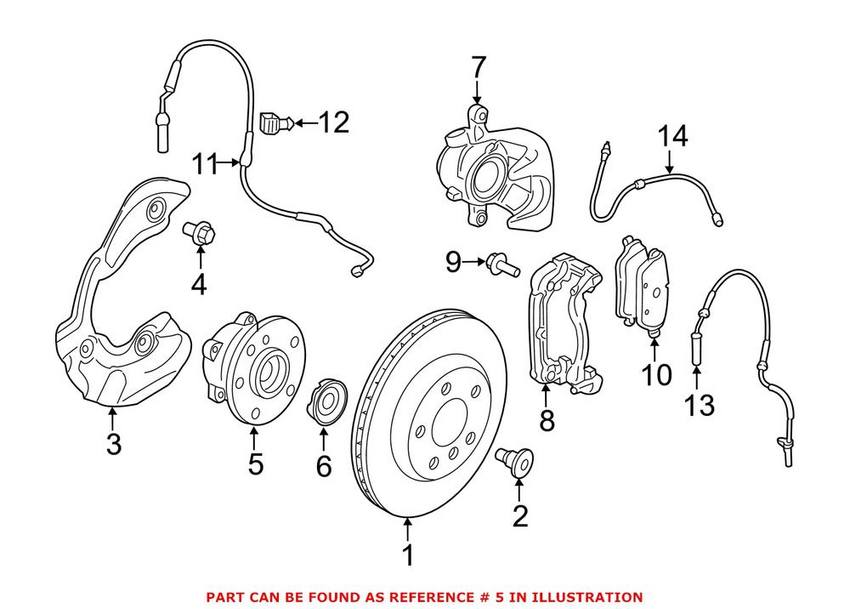 BMW Wheel Bearing and Hub Assembly – Front 33416867927 Genuine BMW ...