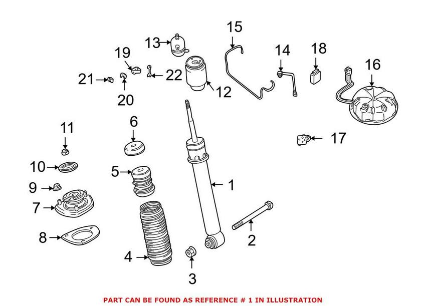 Shock Absorber – Rear (Sport) (Self-Leveling) Genuine BMW 33526761928
