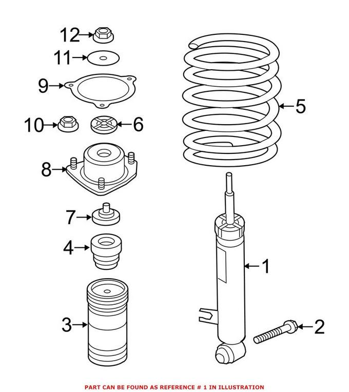 Shock Absorber – Rear Driver Left Genuine BMW 33526781923