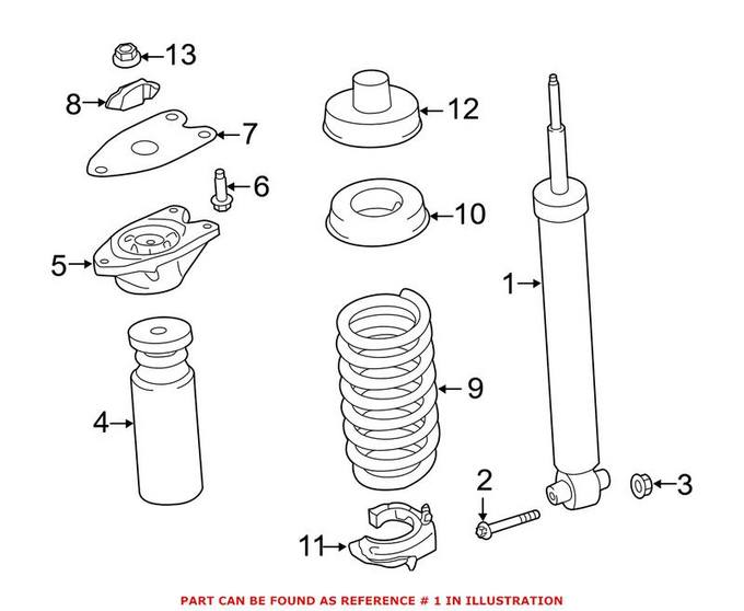 BMW Shock Absorber – Rear 33526873722 Genuine BMW 33526873722