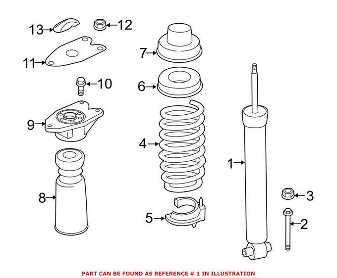 BMW Shock Absorber – Rear 33526873783 Genuine BMW 33526873783