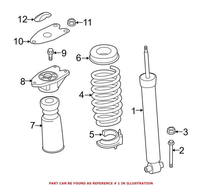 BMW Shock Absorber – Rear 33526873802 Genuine BMW 33526873802