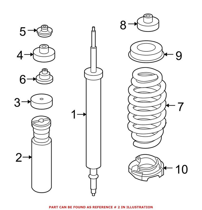 Shock Absorber Bellows – Rear Genuine BMW 33532283445