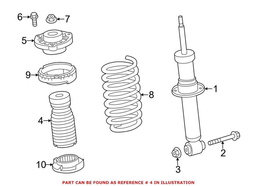 Suspension Strut Bellows – Rear Genuine BMW 33536787175