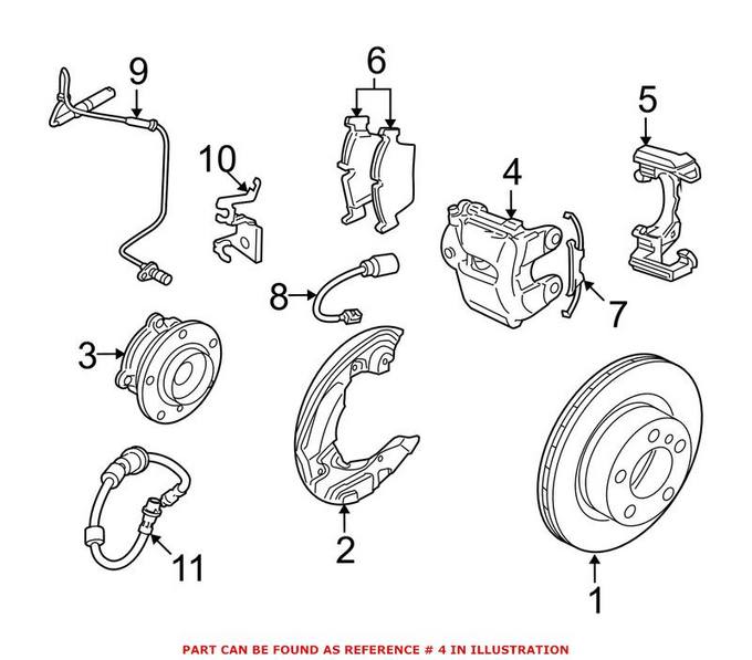 BMW Disc Brake Caliper – Front Passenger Right 34116769092 Genuine BMW ...