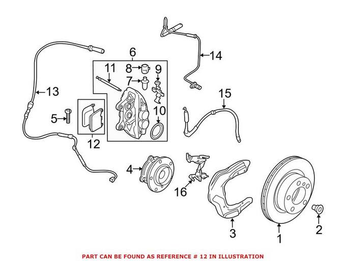 BMW Disc Brake Pad Set Genuine BMW 34116878882