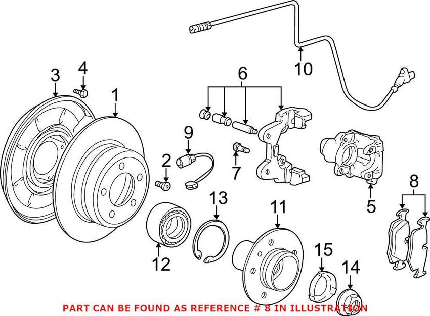 BMW Disc Brake Pad Set – Rear 34216761253 Genuine BMW 34216761253