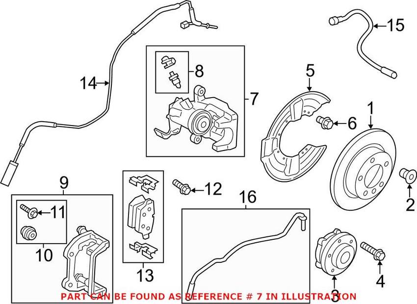 BMW Disc Brake Caliper – Rear Passenger Side (New) 34219804732 Genuine ...