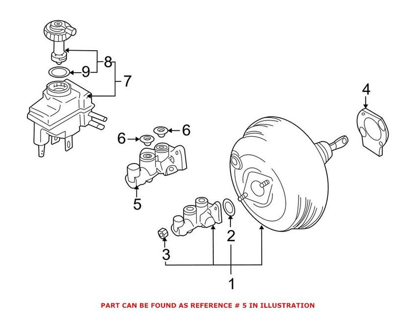 BMW Brake Master Cylinder 34316754880 Genuine BMW 34316754880