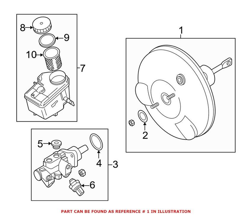 BMW Power Brake Booster Genuine BMW 34336779681