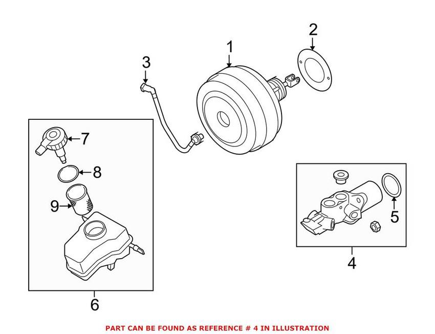 BMW Brake Master Cylinder Genuine BMW 34336785662