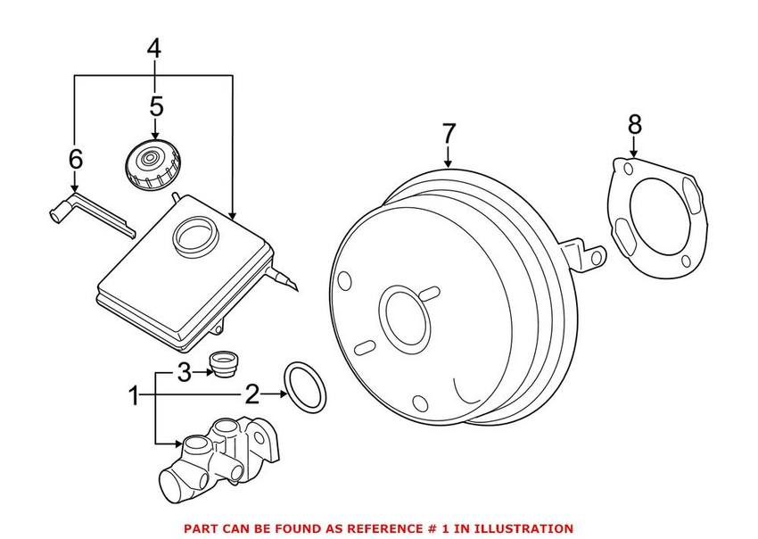 BMW Brake Master Cylinder 34336857872 Genuine BMW 34336857872