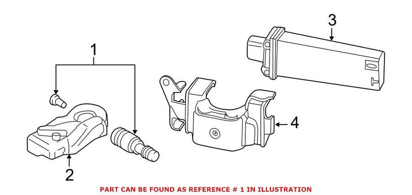 BMW Mini Tire Pressure Monitor Sensor Valve Stem 36106876673 Genuine ...