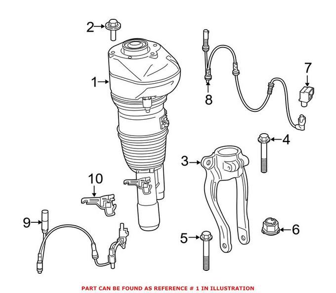 BMW Suspension Strut – Front Passenger Right 37106877560 Genuine BMW ...