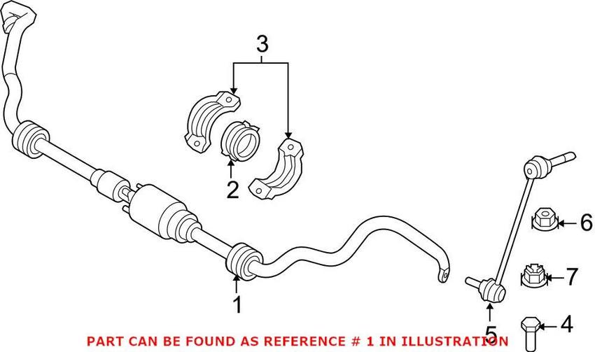 Sway Bar – Front (w/ Dynamic Drive) Genuine BMW 37116856418