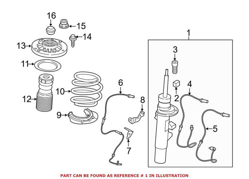 BMW Strut 37116797028 Genuine BMW 37116797028