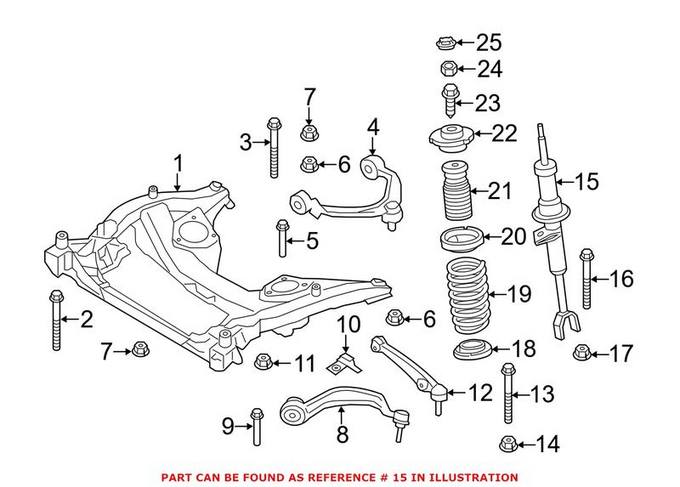 Suspension Strut – Front Passenger Right Genuine BMW 37116863116