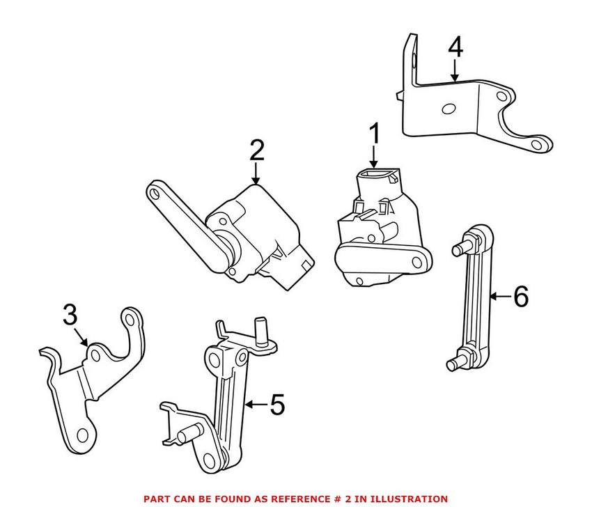 BMW Headlight Level Sensor – Rear 37146853755 Genuine BMW 37146853755
