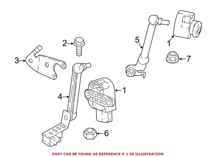 BMW Headlight Level Sensor Genuine BMW 37146870200