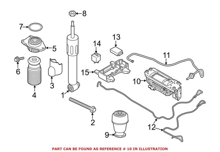 BMW Air Suspension Compressor Genuine BMW 37206875176