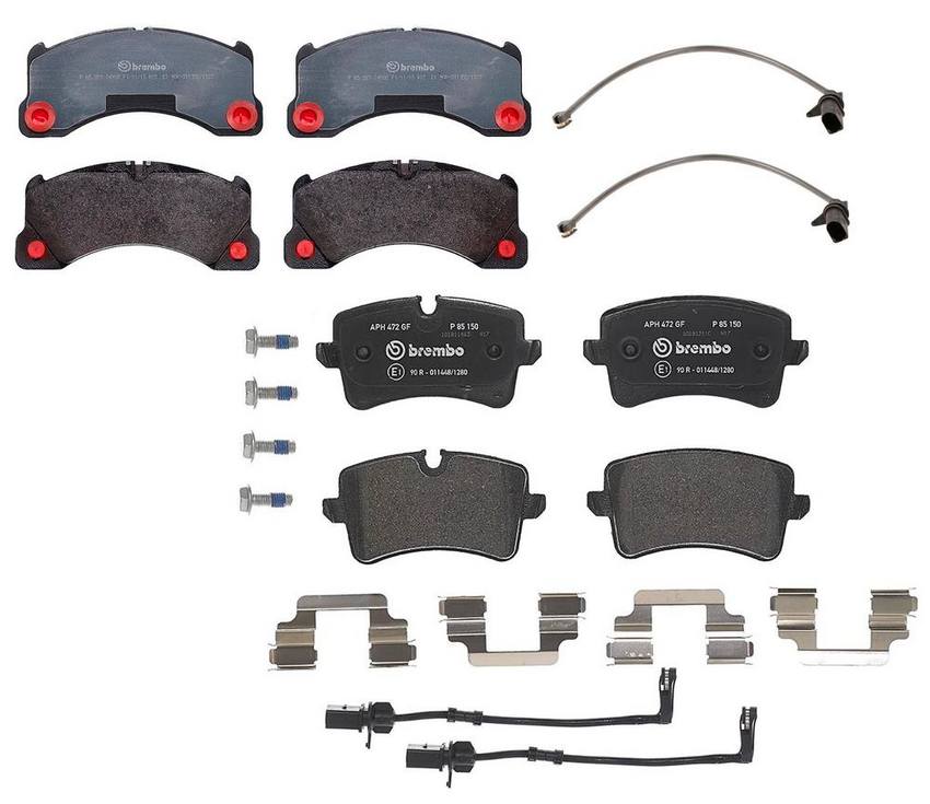Porsche Disc Brakes Kit – Pads Front and Rear (Low-Met) 7P0698151C ...