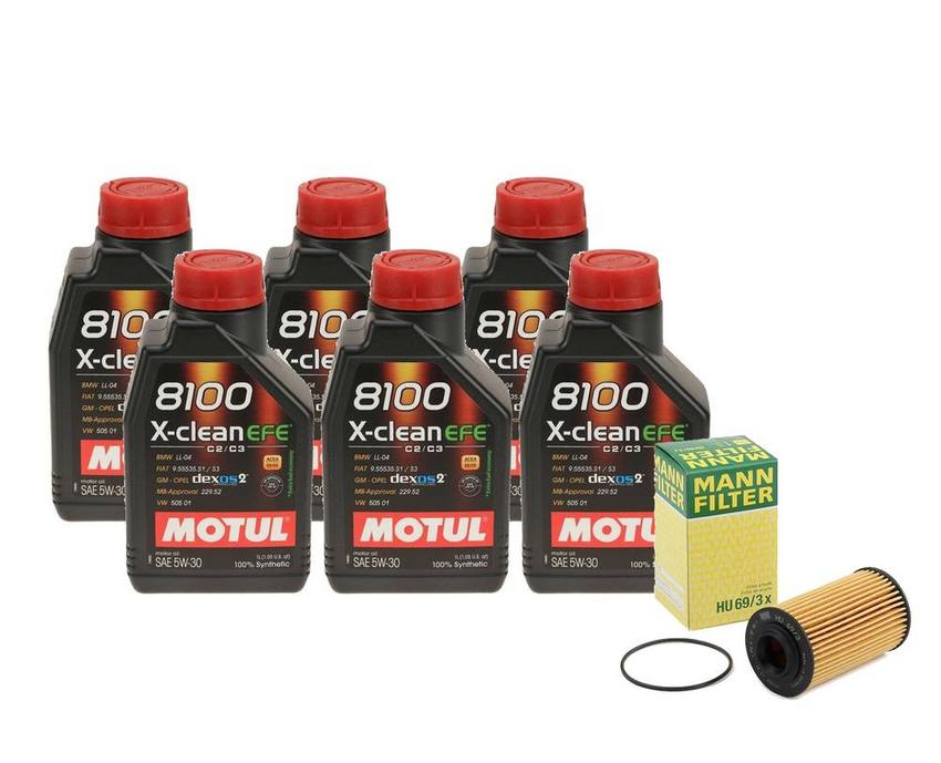 SAAB Engine Oil Change Kit – Motul (5W30) (X-CLEAN EFE 8100) eEuroParts ...