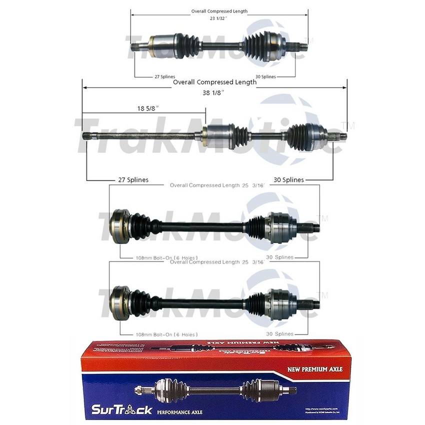 BMW CV Axle Shaft Kit – Front and Rear 31607565314 – Aftermarket ...