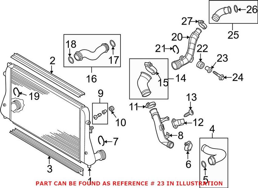 Collar Bolt (w/ Spacer Sleeve) Genuine VW/Audi 3C0145830