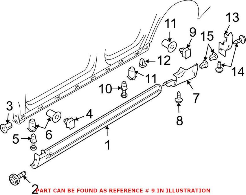 Trim Clip Genuine VW/Audi 3C0853585