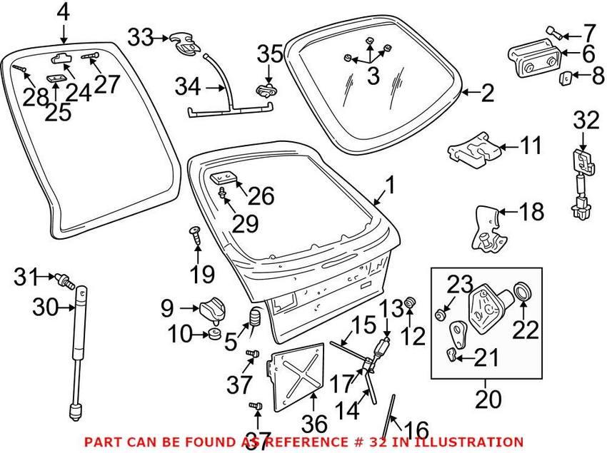 Tailgate Microswitch Genuine Saab 400126561