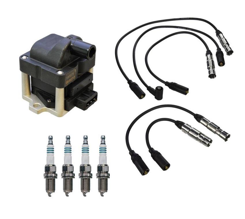 VW Ignition Coil and Spark Plugs Wire Kit (4 Pieces) 6N0905104 – Denso ...