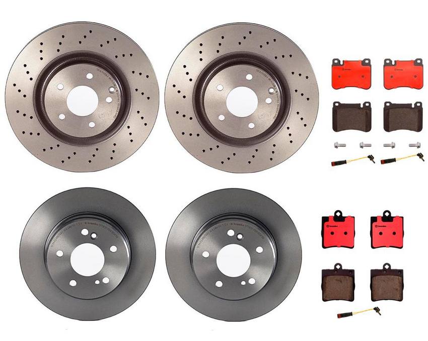 Brembo Brake Pads and Rotors Kit – Front and Rear (330mm/278mm ...