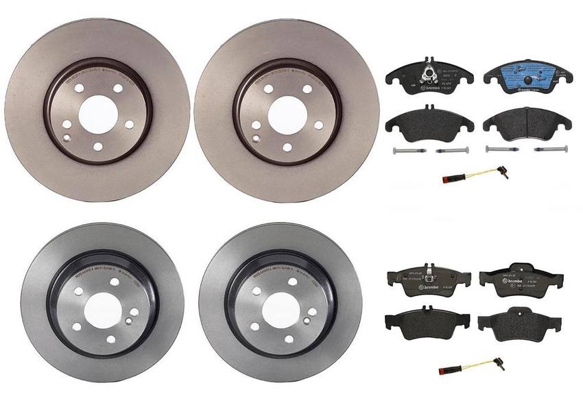 Brembo Brake Pads and Rotors Kit – Front and Rear (322mm/300mm) (Low ...
